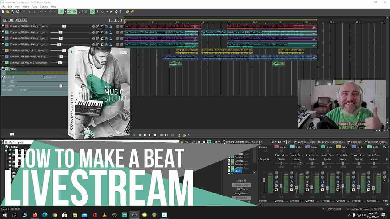 MAGIX Acid Studio 11: The Basics of How To Make A Beat | Live Stream Tutorial • Marshall Malone
